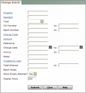 Posting a Charge Batch
